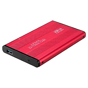 500GB/1TB/ 2 TB Rugged Mini USB 3.0 Portable 2.5 Inch Shock, Drop and Crush Resistant External Hard Drive,Ultra Slim Aluminum HDD, Ssd Hard Drive for PC, Mac, TV,PS4,Xbox - Red