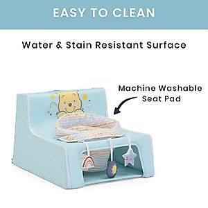 Disney Winnie The Pooh Sit N Play Portable Activity Seat for Babies by Delta Children – Floor Seat for Infants