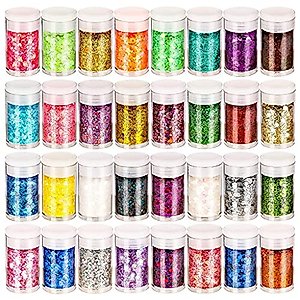 ✪ Various Craft Glitter Powder Suitable for Resin Crafts Body Face and Nails