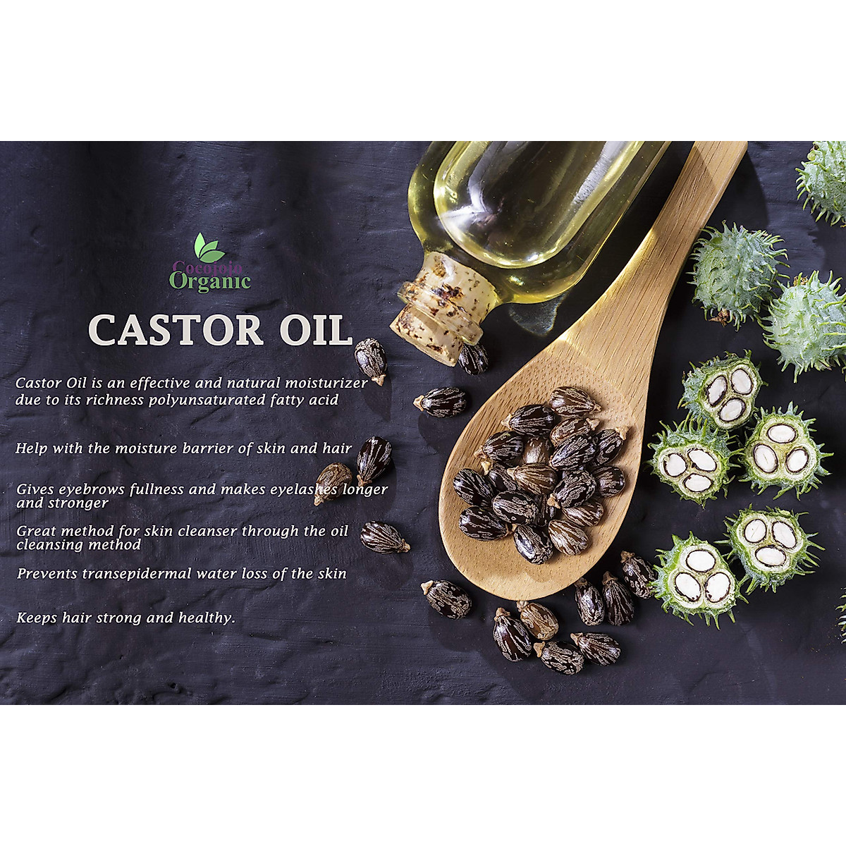 Dr Joe Lab Castor Oil - 100% Pure, Refined, Non-GMO Cold Pressed - 32 oz - for Hair Skin Nails Body Skin Eyelashes Brows Beard Mustache Salon Quality Premium Grade - Packaging May Vary