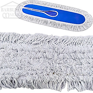 Large Mop Head 24" Industrial Strength Ultimate Cotton Floor Dust Mop Refill, Commercial Cleaner Mop Head Replacement, Dust Mops for Home, Industrial Use - Fit for Standard Size Mop Frame (2)