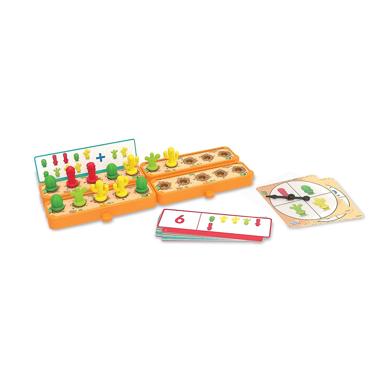 hand2mind Cactus Counting Desert Math Activity Set, Ten Frame Math Manipulatives, Color Counters for Kids Math, Montessori Math Materials, Math Games for Kindergarten, Addition and Subtraction Games