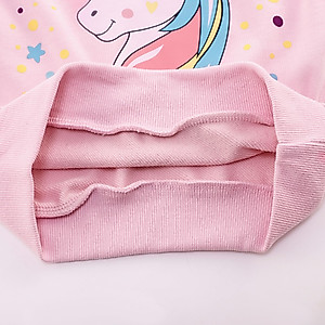 Baby Girl Sweatshirt Unicorn Dresses Long Sleeve Toddler Clothes Set Ruffle Sleeve Tops Tutu Tulle Skirt Kids 2 Piece Birthday Outfit 3t