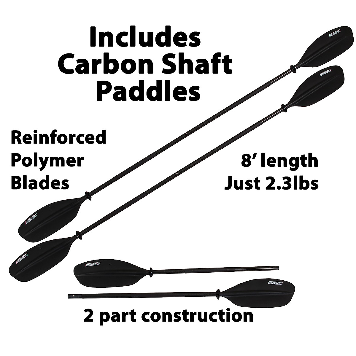 Sea Eagle Razorlite 473rl Inflatable Kayak Pro Carbon Tandem Package