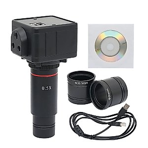 Handheld digital microscope accessories Microscope Cameras-5.0MP USB Video CMOS Digital Camera Electronic Digital Eyepiece Microscope Industrial Camera with 0.5X 0.4X C Mount Lens Microscope accessori