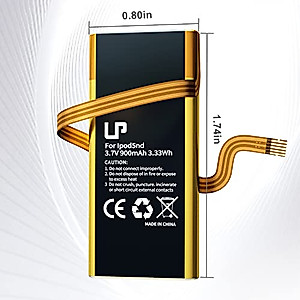 Battery for Apple iPod Video/Classic 5th Generation 30GB, LP 2-Pack 900mAh Replacement Battery for iPod G5 Compatible with 616-0227, 616-0229, 616-0230, 616-0392, 616-0412, EC008, EC008-1, EC008-2