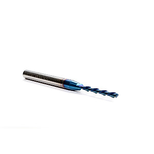 XsteelPower Extra Long Spiral Router Bit Down Cut 1/8" Cutting Diameter 1/4" Shank 3" OVL with Nano Coating HRC55 Solid Carbide End Mill for Wood Cut Carving Engrave Router Bits