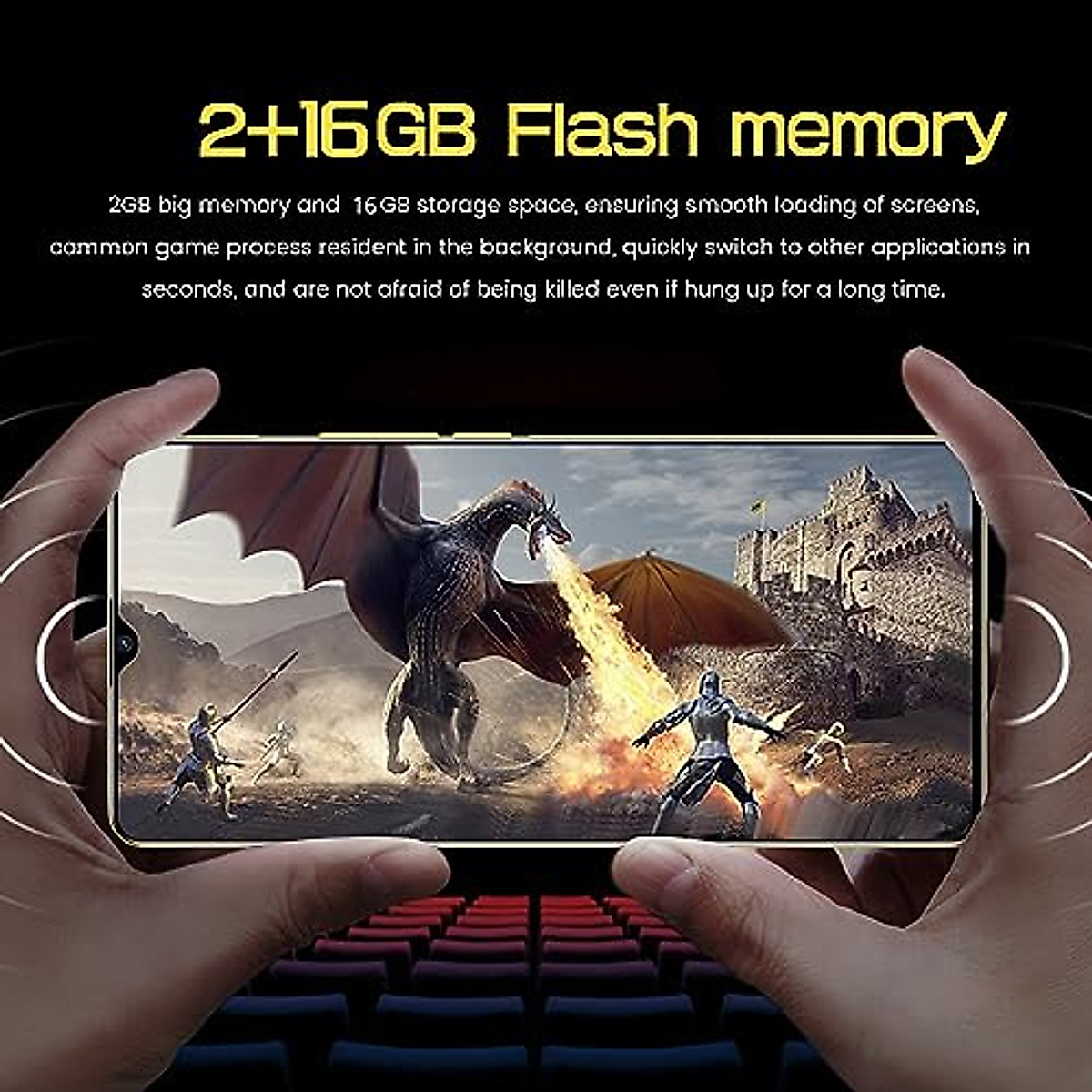 4G Smartphone Unlocked, M4 PRO 7.5 in, High Definition Screen, 2GB/16GB Cell Phones Unlocked New, Android 10 6800mAh Dual SIM Dual Standby Gaming Smartphone, Senior Cell Phone-(Deep Navy Blue)