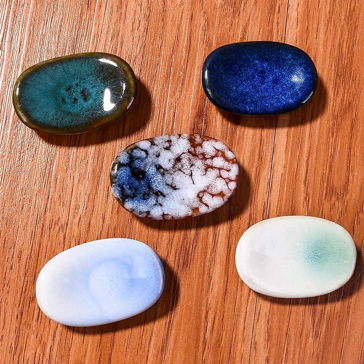 Set of 5 Japanese Chopstick Rests Ceramic Chopstick Holders