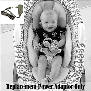 F-Price Replacement Part for Fisher-Price Deluxe Cradle 'n Swing Baby Soother - Fits Many Models ~ Replacement Power Cord Adapter Beige