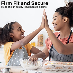 Printed Natural Pulp Egg Cartons Holds Up to Twelve Eggs - 1 Dozen Extra Large - Strong Sturdy Material Perfect For Storing Extra Eggs - by MT Products (25 Cartons) - Made in The USA