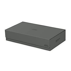 Ultimate Guard Omnihive 1000+, Deck Case for 1000 Double-Sleeved TCG Cards + 2 removable Trays, Grey, Magnetic Closure & Microfiber Inner Lining