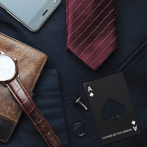 10 Pieces Groomsmen Bottle Opener Poker Card Bottle Openers Stainless Steel Metal Beer Bottle Openers for Home Kitchen Bar Restaurant Party Wedding