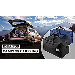 iwill CREATE PRO 100L Oversize Ornament Water Resistant Tote Storage Bag with Carry Handles, Compatible with IKEA Frakta Carts, Black