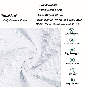 Naanle Beautiful Fresh Dragonfly and Parsley Floral Pattern Soft Highly Absorbent Large Decorative Hand Towels Multipurpose for Bathroom, Hotel, Gym and Spa (16 x 30 Inches)