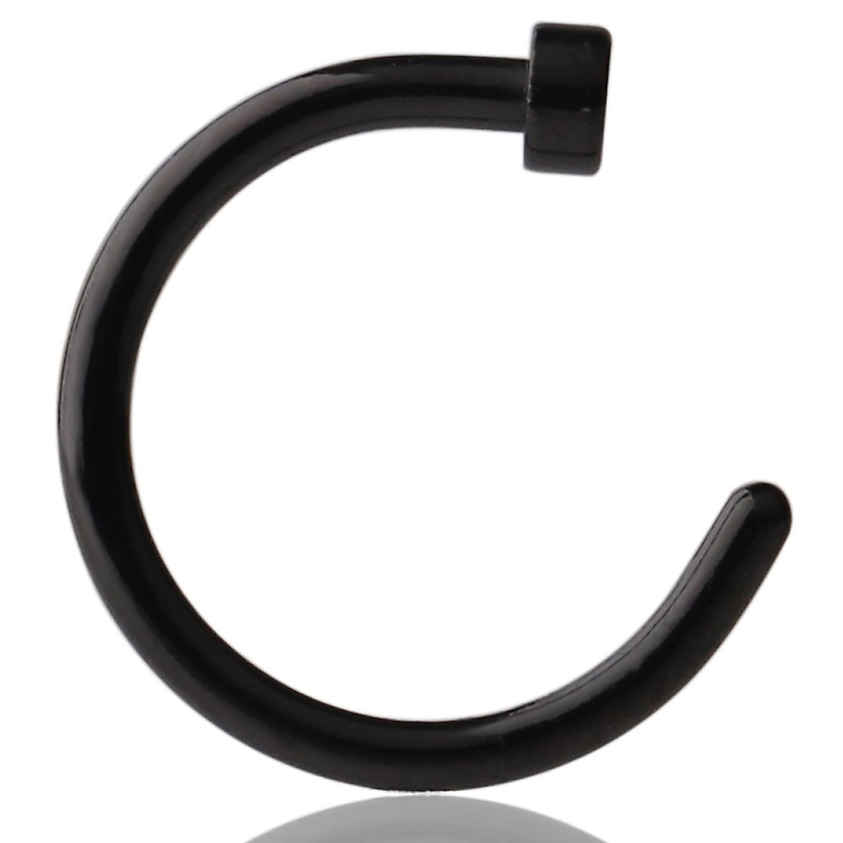 Ruifan 10pcs Stainless Steel Body Jewelry Piercing Earrings Nose Hoop Ring Unisex 20 Gauge 5/16"(8mm)