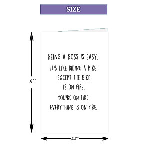 XXDJLP Funny Bosses Day Card from Employee, Happy Boss Day Card from Staff, Boss Gifts Ideas for Men Women, Humorous Boss's Day for Boss Manager Coworker, Boss Appreciation Gifts