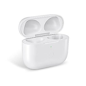 Jinstyles Upgraded Wireless Charging Case Compatible with 3rd Generation, Case Replacement Compatible for 3rd Generation, Wireless Charger Case Air Pods 3 with Bluetooth Pairing Sync Button, White