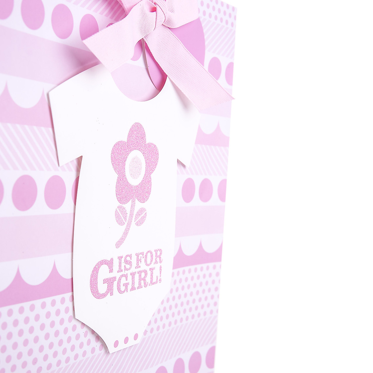 Hallmark Large Baby Gift Bag with Tissue Paper (G is for Girl)