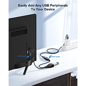 ANDTOBO 2-in-1 Micro USB (OTG Cable with Power) Adapter Replacement for Fire Stick 4K /Host Devices/PlayStation Classic etc- 2 Pack