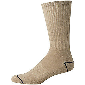 Nautica Men's Dress Socks - Light-Cushion Crew Socks (5 Pack), Size 6-12.5, BrownKhaki
