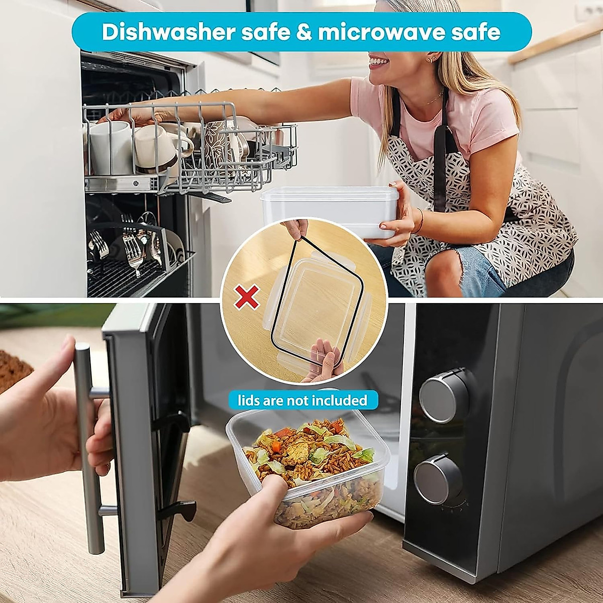 6 PCS Large Fruit Containers for Fridge - Leakproof Food Storage Containers with Removable Colander - Dishwasher & Microwave Safe Produce Containers Keep Fruits, Vegetables, Berry, Meat Fresh longer