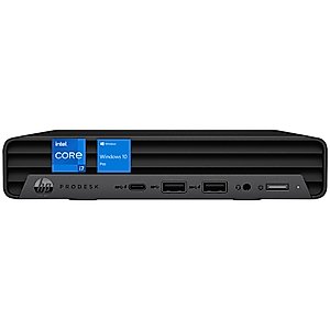 HP ProDesk 600 G6 Mini PC Business Desktop Computer, Intel Octa-Core i7-10700T, 32GB DDR4 RAM, 1TB PCIe SSD, WiFi 6, Bluetooth 5.1, Type-C, Keyboard and Mouse, Windows 10 Pro, AZ-XUT Cable
