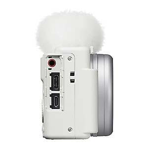 Sony ZV-1 II Vlog Camera for Content Creators and Vloggers (White) (ZV-1M2/W) + 64GB Card + Corel Photo Software + NP-BX1 Battery + Card Reader + LED Light + Soft Bag + Flex Tripod + More (Renewed)