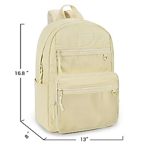 STEAMEDBUN Aesthetic Backpack for Teen Girls, Kawaii Backpack for School, Cute Ita Backpack with Insert(beign)