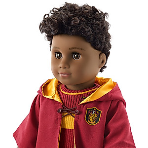 American Girl Harry Potter 18-inch Doll Gryffindor Quidditch Uniform Outfit with Robe Featuring House Crest, For Ages 6+