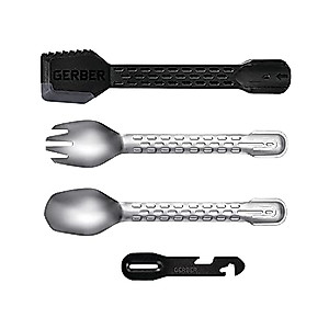 Gerber Gear ComplEAT Camping Utensils Cooking Tool Set, Silver