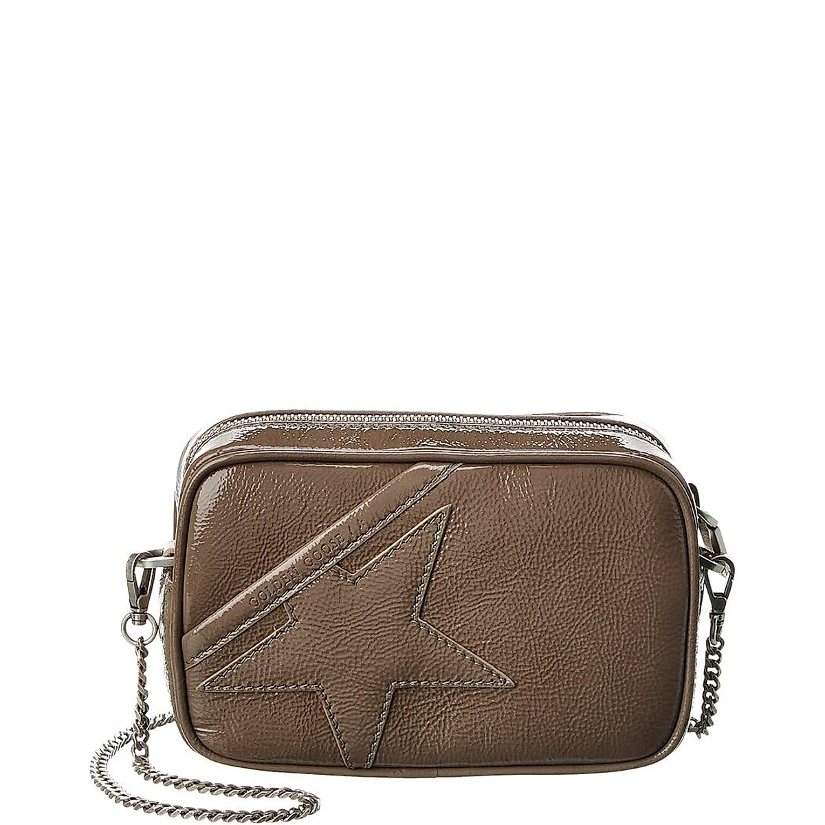 Golden Goose Star Mini Leather Crossbody, Beige