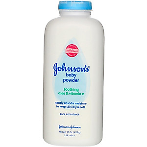 Johnson's Baby Powder, Pure Cornstarch, Lavender & Chamomile, 22 Ounce (Pack of 2)