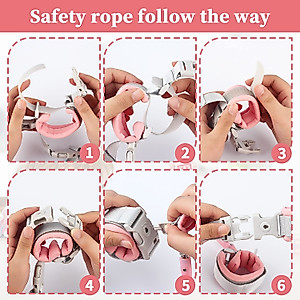 Toddlers Harness Leash & Anti Lost Wrist Link & Betepa Child Safety Harness Leash for Girls Kids Walking Wristband Assistant Strap Reflective Belt for Girl Pink The Best Gift to Keep Kid Close(Fawn)