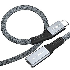 USB4 Extension Cable 2.62Ft, Thunderbolt 3 & 4 Extension Cable, USB C 4.0 Support PD 100W 20V5A, 40Gbps Transfer, 8K@60Hz, 6K/4K@60Hz Video for Dell/HP/Anker Dock, MacBook, iMac, Dell XPS, Intel NUC