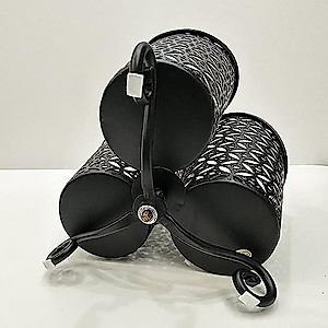 heart & home 360°Degree Rotating Metal Utensil Caddy, Silverware Organizer, Cutlery Holder, Black