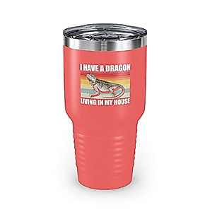 30oz Tumbler Stainless Steel Colors Hilarious Reptile Lounge-Lizard Viviparous Geckos Lovers Humorous Amphibians 30oz / Pink