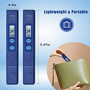 DEMITUMON TDS Meter Digital Water Test,Electronic Water Test with 0-9999 PPM Measurement Range for Household Drinking Aquariums,Pools,Hydroponic,Hand Held,Quick Read,Blue