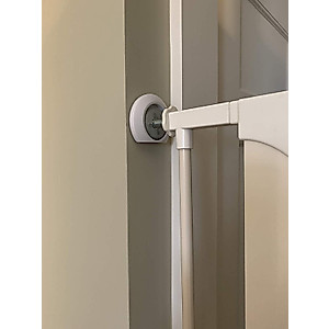 Wall Saver Protects Walls from Baby Gate Damage - Makes Safety Gates More Secure - for Walk Thru Pressure Mounted Gates - for Childproofing, Pet Proofing - 4 Mini Flat Bottom Wall Savers