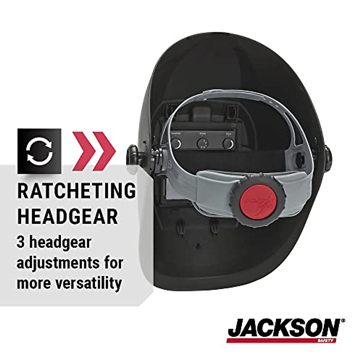 Jackson Safety BH3 Auto Darkening Filter Welding Helmet with Balder Tech - Black Welding Hood - Universal Size - 46157