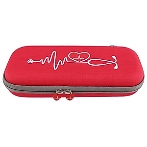 Lyzeous Protective Case for Classic III Stethoscope Accessories Portable Storage Bag Carrying Case Pouch(Red)
