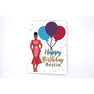 Simply Created African American Birthday Cards with Bling (Pink I)
