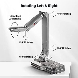 JOYUSING V508 VGA/HDMI/USB Three Mode 8MP Document Camera for Teachers, Mac, Windows, Chromebook Compatible Excellent for Online Teaching, Distance Learning, Web Conferencing