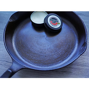 Crisbee Rub Cast Iron and Carbon Steel Seasoning - Family Made in USA - The Cast Iron Seasoning Oil & Conditioner Preferred by Experts - Maintain a Cleaner Non-Stick Skillet