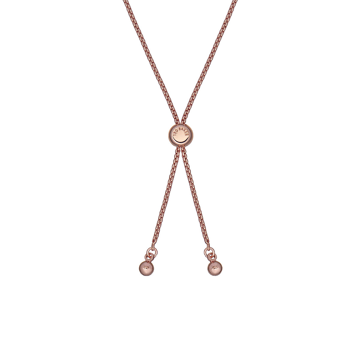 Ted Baker London Melrah Icon Crystal Slider Adjustable Tennis Bracelet for Women (Rose Gold Tone)