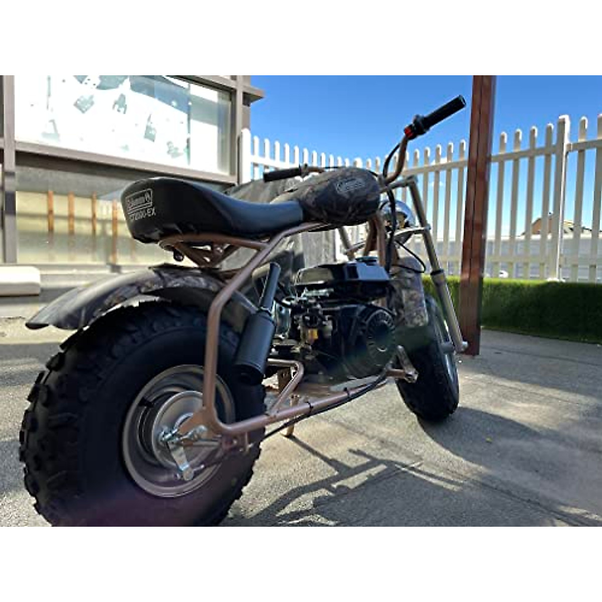 Upgrade Exhaust with Muffler For Coleman Powersports CT200U BT200X CT200u-ex,212cc 196cc/6.5HP Go Kart and Gas Mini Bike Black