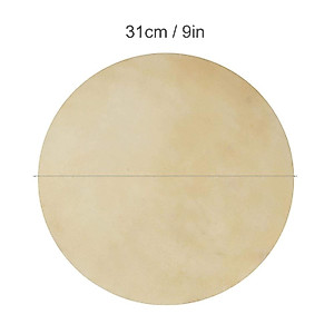 Bongo Drum Head Skin, 2Pcs Drum Head Skin, with Consistent Clear Sound Buffalo Leather Thick Drum Accessory for Bongo Drums African Drums(9.0 inch)