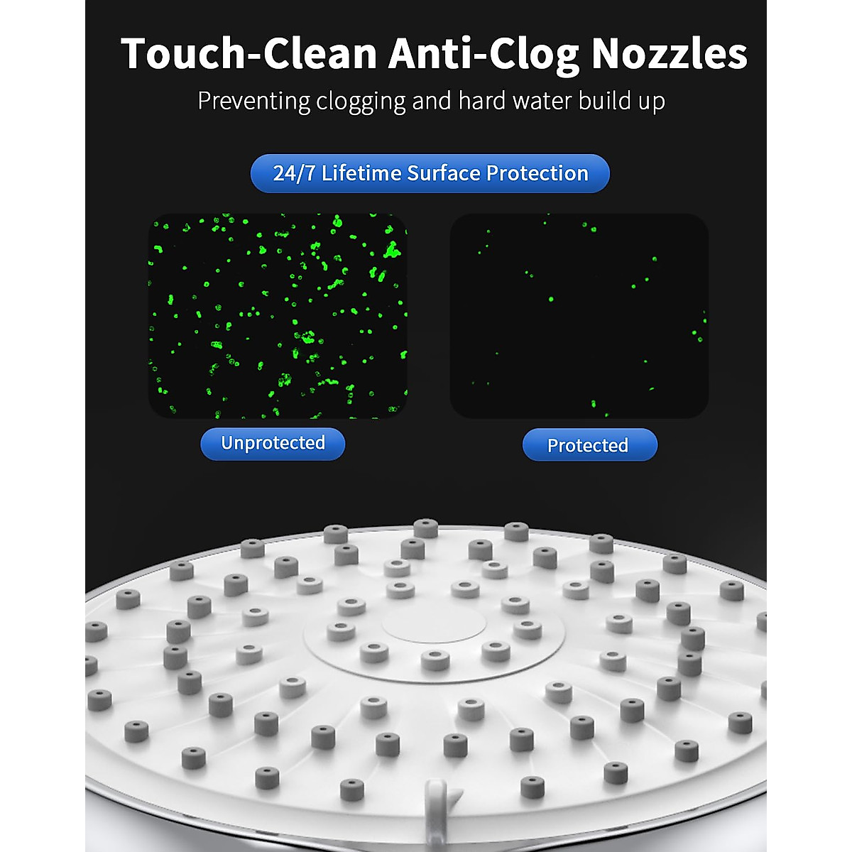 FASDUNT Shower Head with Handheld, High Pressure Handheld Shower Head with 80" Extra Long Stainless Steel Hose & Adjustable Bracket, Showerhead with ON/OFF Switch for Pets Bath