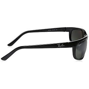 Ray Ban sunglasses RB2027 PRE, 601/W1 Black (Crystal Gray Mirror Polarized Lens), 63 mm