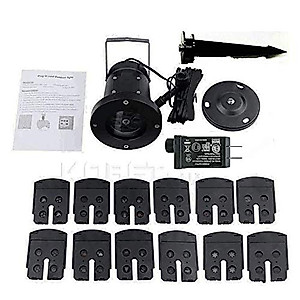 Christmas Moving Snowflake Projector Light, 12 Patterns Plug-in Card Lawn Lamp ，Party LED Projection Light Outdoor IP65 Holiday Decoration Light for Christmas, Halloween, Valentine's Day